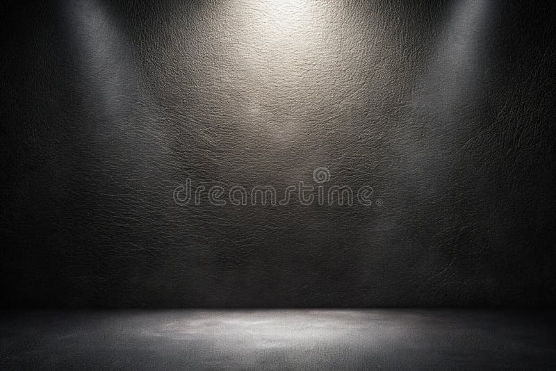 Dark Black Studio Background with Light from Above Stock Illustration ...