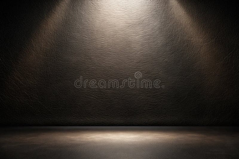 Dark Black Studio Background with Light from Above Stock Illustration ...