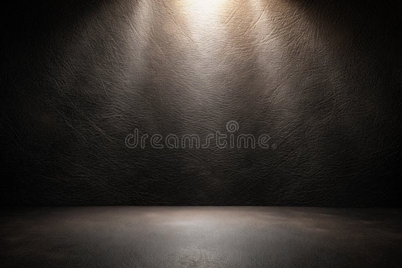 Dark Black Studio Background with Light from Above Stock Illustration ...