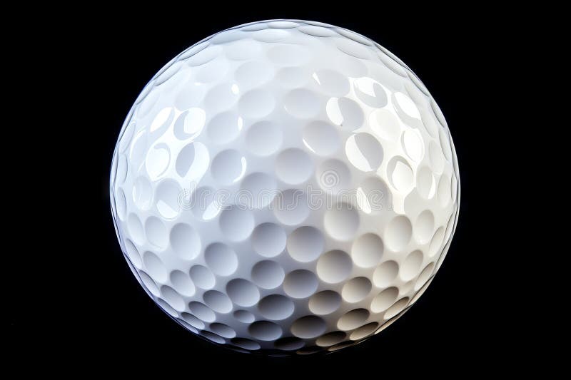 On a Dark Black Surface, a Single White Golf Ball Sits Waiting To Be ...
