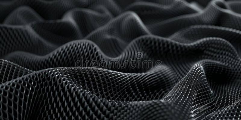 A Dark Black Textured Surface with a Series of Fine, Interlocking Lines ...