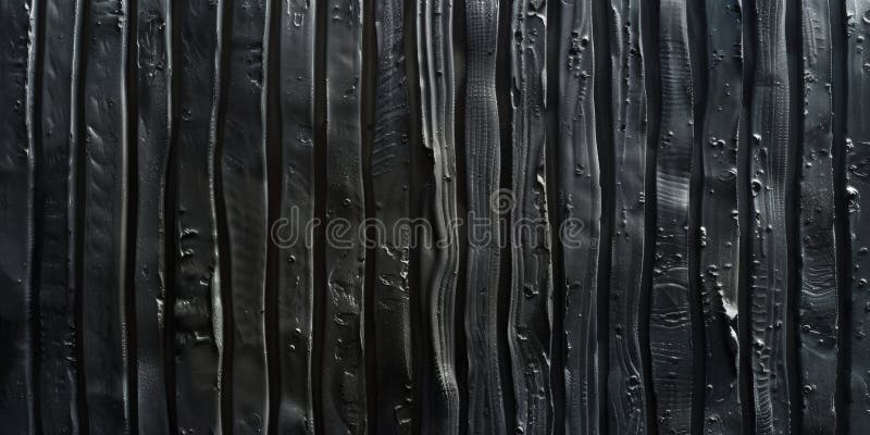 A Dark Black Textured Surface with a Series of Vertical Grooves and ...