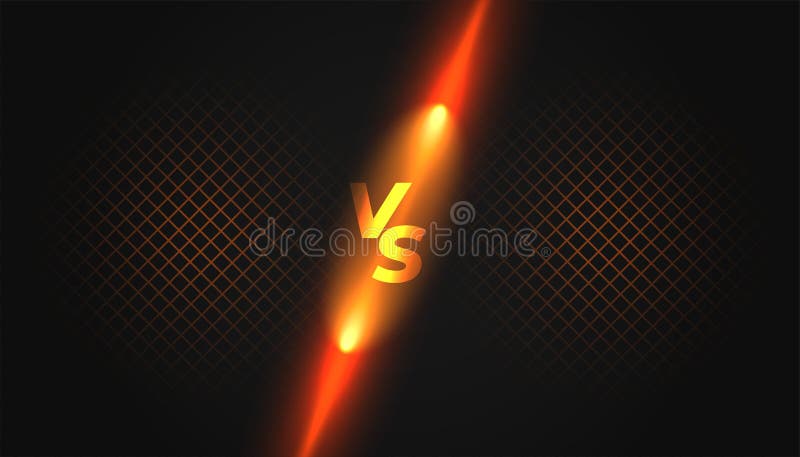 Dark Black Versus Vs Competition Banner for Rival Battle Stock Vector ...