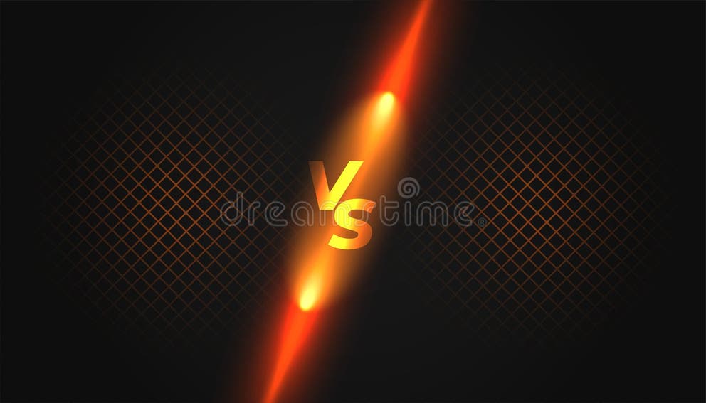 Dark Black Versus Vs Competition Banner for Rival Battle Stock Vector ...