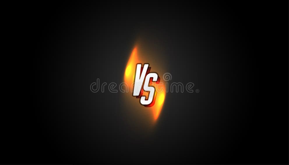 Dark Black Versus Vs Poster with Shiny Light Effect Stock Vector ...