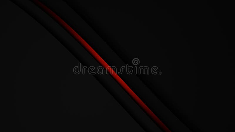 Dark Black Wavy Line and Red Line Abstract Design with Intersecting Red ...