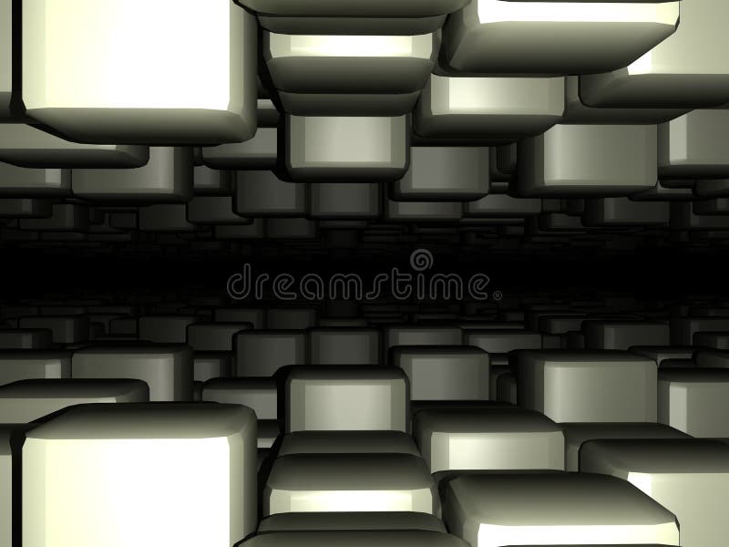 Dark Blocks Perspective Fade Background Stock Illustration ...