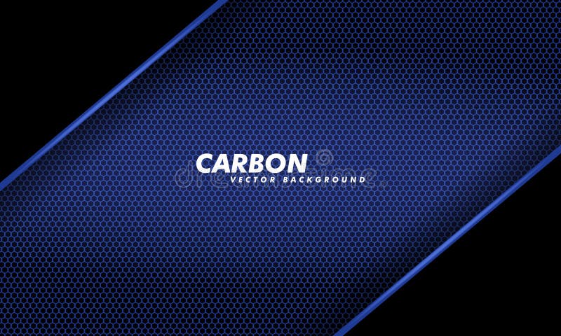 Dark Blue Abstract Background with Black Corners, Carbon Fiber. Vector ...