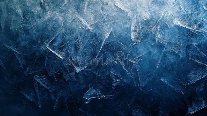 A Dark Blue Abstract Background Featuring Intricate Ice Textures Stock ...