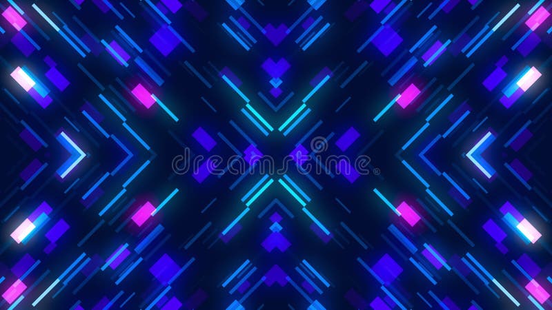 Blue Neon Flowing Liquid Waves Abstract Motion Background. Stock Video ...