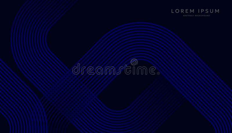 Dark Blue Abstract Background with Glowing Lines. Stock Vector ...