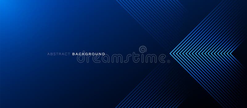 Dark Blue Abstract Background. Glowing Triangle Geometric Lines. Modern ...