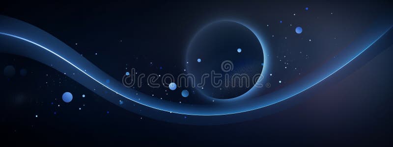 Dark Blue Abstract Background Illustration, with Shiny Geometric Circle ...