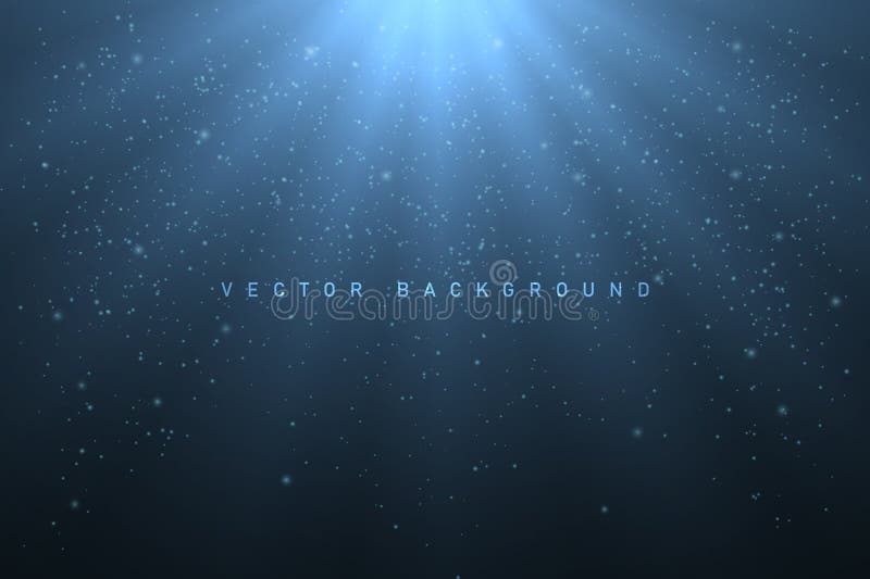 Dark Blue Abstract Background with Light Rays and Particles Stock ...
