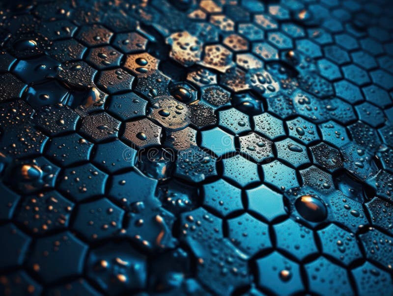 Dark Blue Abstract Background Organic Shapes Abstract Geometric Mosaic ...