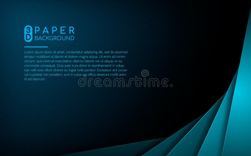 Dark Blue Abstract Background with Blue Overlap Layers. Realistic ...