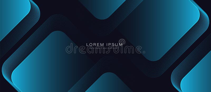 Dark Blue Abstract Background with Shiny Geometric Shapes. Modern Blue ...