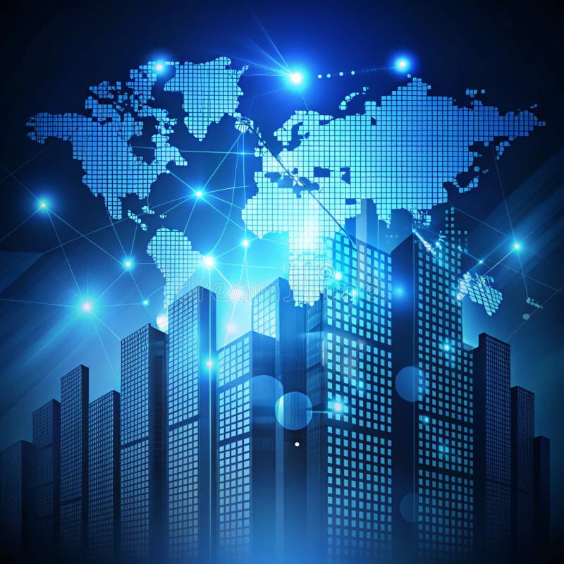 Dark Blue Abstract Corporate Concept Background Stock Illustration ...