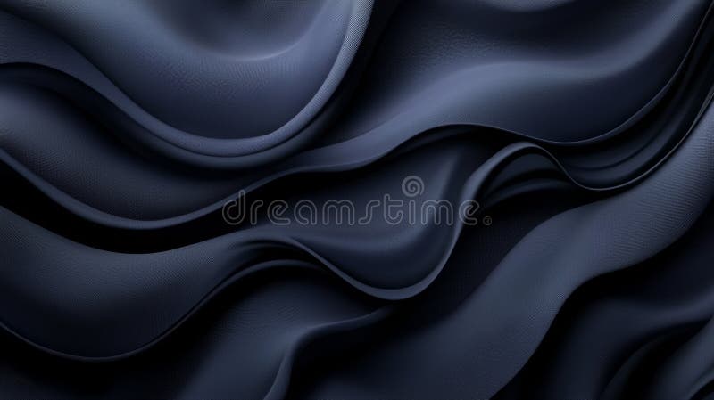 Dark Blue Abstract Fabric Wave Pattern Stock Illustration ...