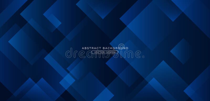 Dark Blue Abstract Square Background. Overlay Blue Gradient Geometric Shape Graphic Elements ...