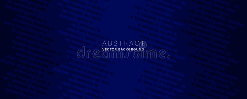 Dark Blue Abstract Vector Background with Dot and Dash Line. Stock ...