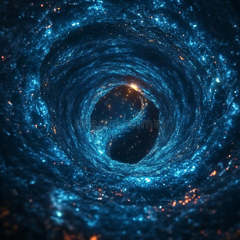 A Dark Blue Abstract Vortex with Numerous Stars Inside it Stock Photo ...