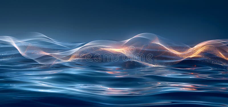 Dark Blue Abstract and Blue Wave Background High Quality Photo Stock ...