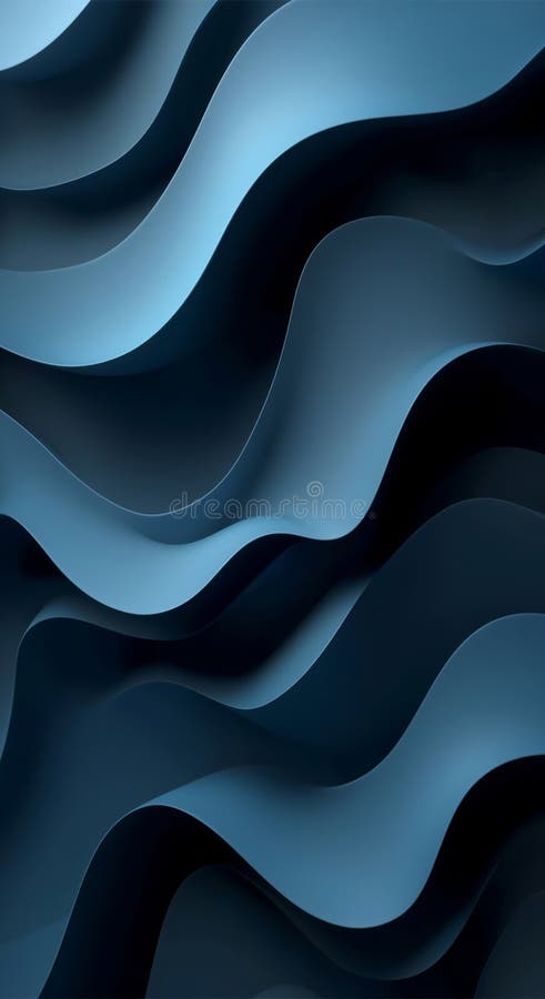 Dark Blue Abstract Wavy Wallpaper. Modern Background for Mobile Phone ...