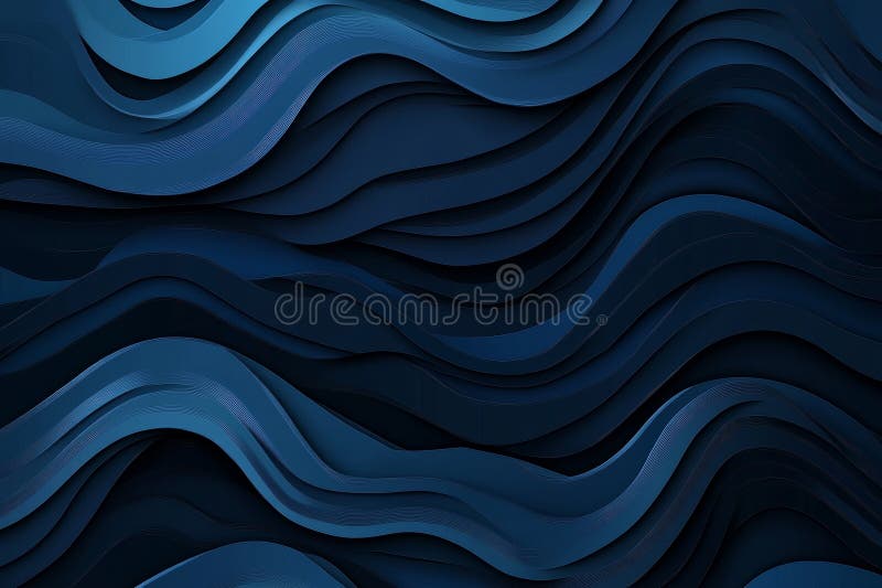 Dark Blue Abstract Wavy Wave Background, Stock Stock Photo - Image of ...