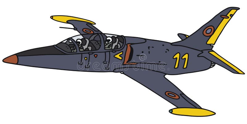 Dark blue aircraft stock vector. Illustration of plane - 44627583