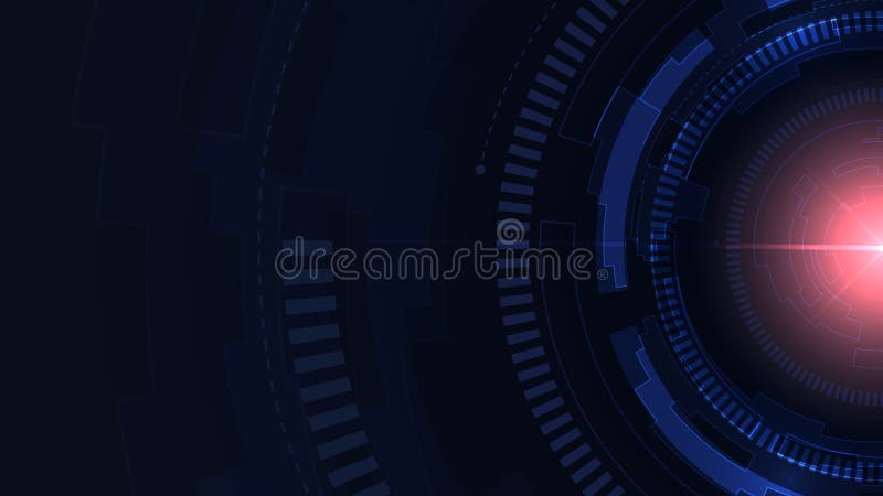 Abstract Futuristic Dark Blue Background with Glowing Geometric ...