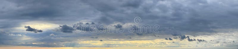 Dark Blue Atmosphere Cloudscape Panoramic Romantic Outdoors Scenery ...