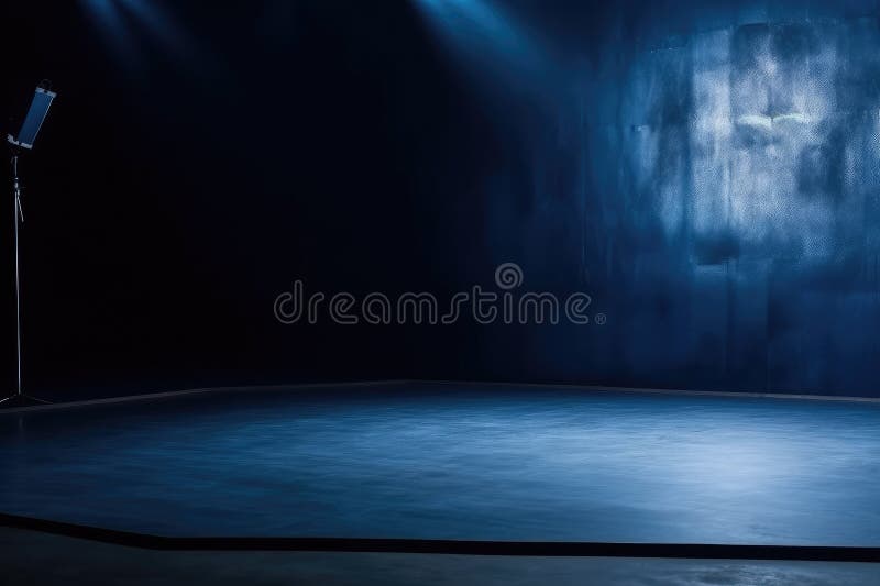 Dark Blue Backdrop with Spotlight, Creating Dramatic Effect Stock ...