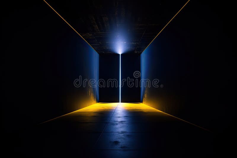 Dark Blue Backdrop with Yellow Light Shining on it Stock Illustration ...