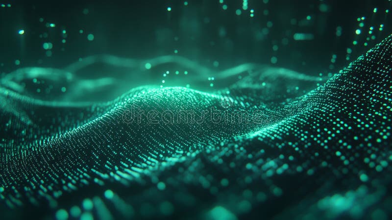 A Dark Blue Background with an Abstract Digital Binary Pattern. Stock ...