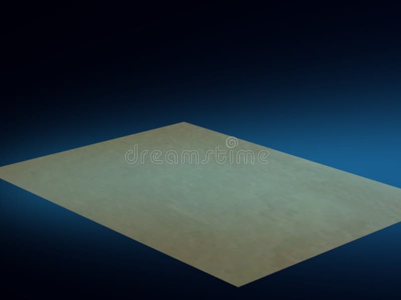 Dark Blue Background Backlit by a White Ray of an Old Sheet of Paper in ...