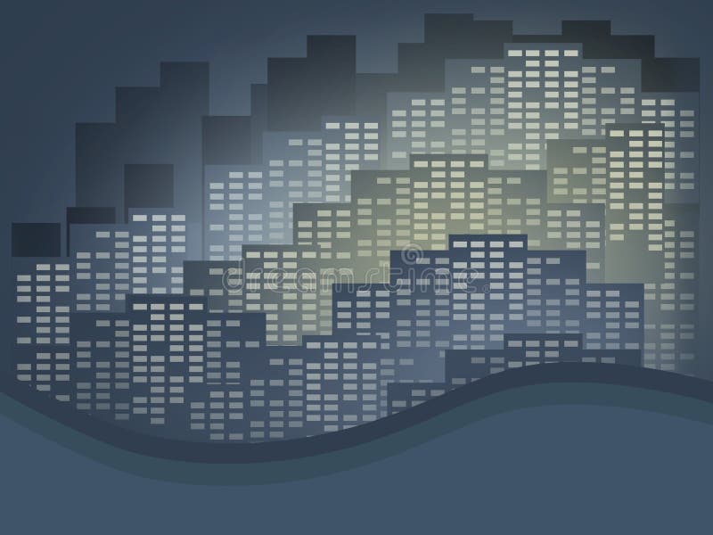 Gray Abstract Background with Gray New Buildings. Stock Illustration ...