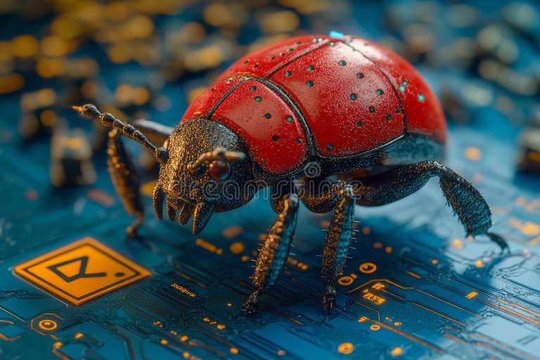 A Dark Blue Background Features Cryptic Code Scrolling Downwards ...