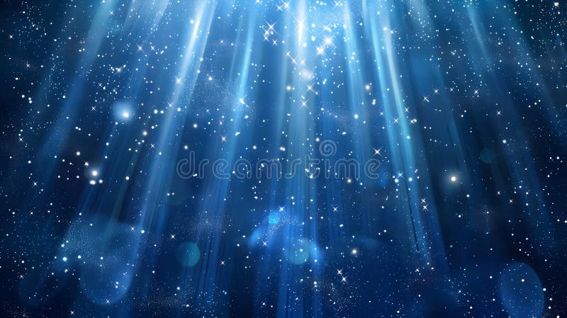 Magical Blue Starry Night Sky Background Stock Illustration ...