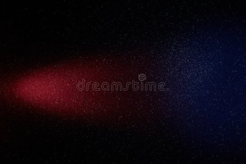 On a Dark Blue Background with Multi-colored Grain, a Red and Blue Spot ...