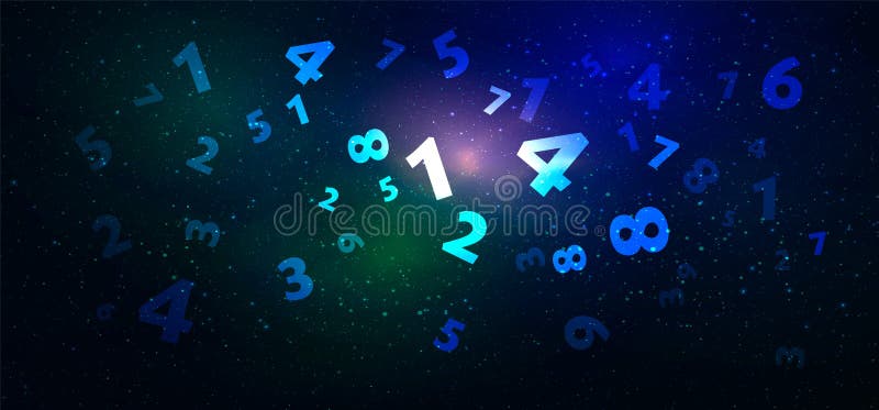 Dark Blue Background with Numbers Vector Illustration Stock Vector ...