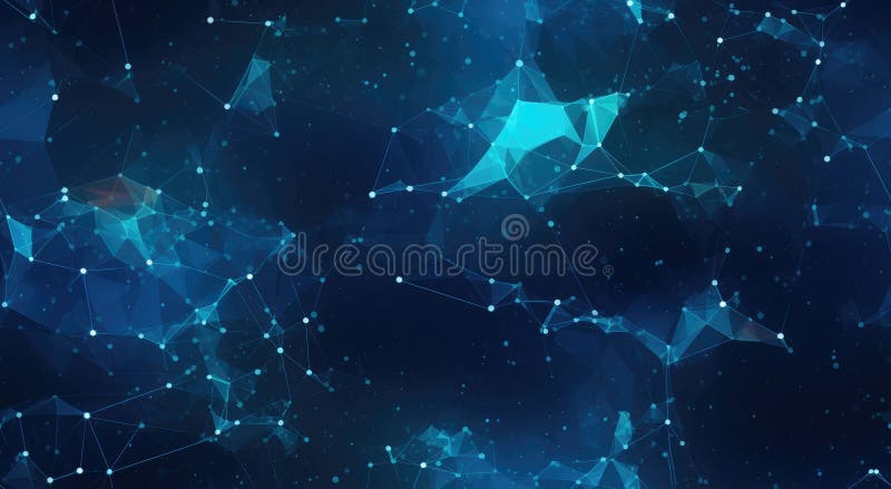 Dark Blue Background, Plexus Style Stock Illustration - Illustration of connection, gradient ...