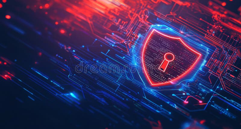 On a Dark Blue Background, a Red Exclamation Mark is Surrounded by ...