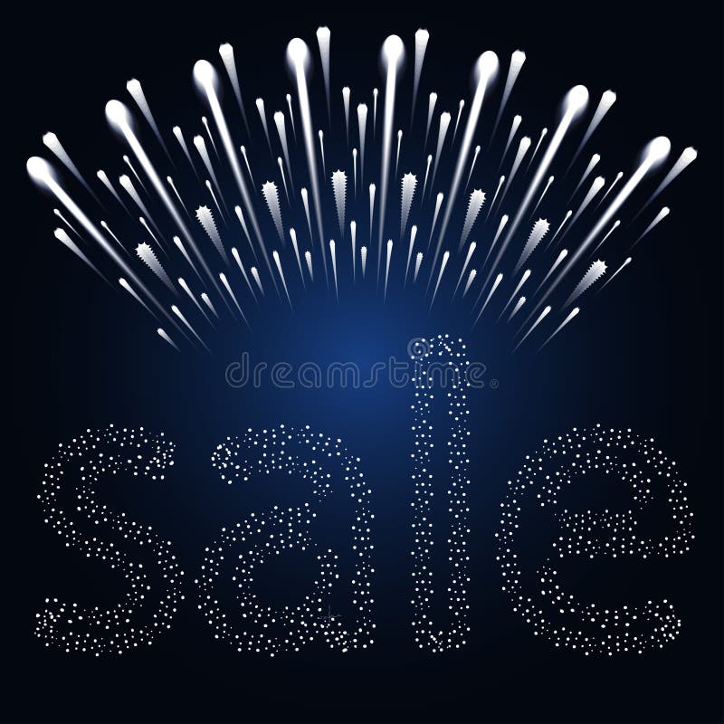 Dark Blue Background with Shiny Words Discount Stock Vector ...