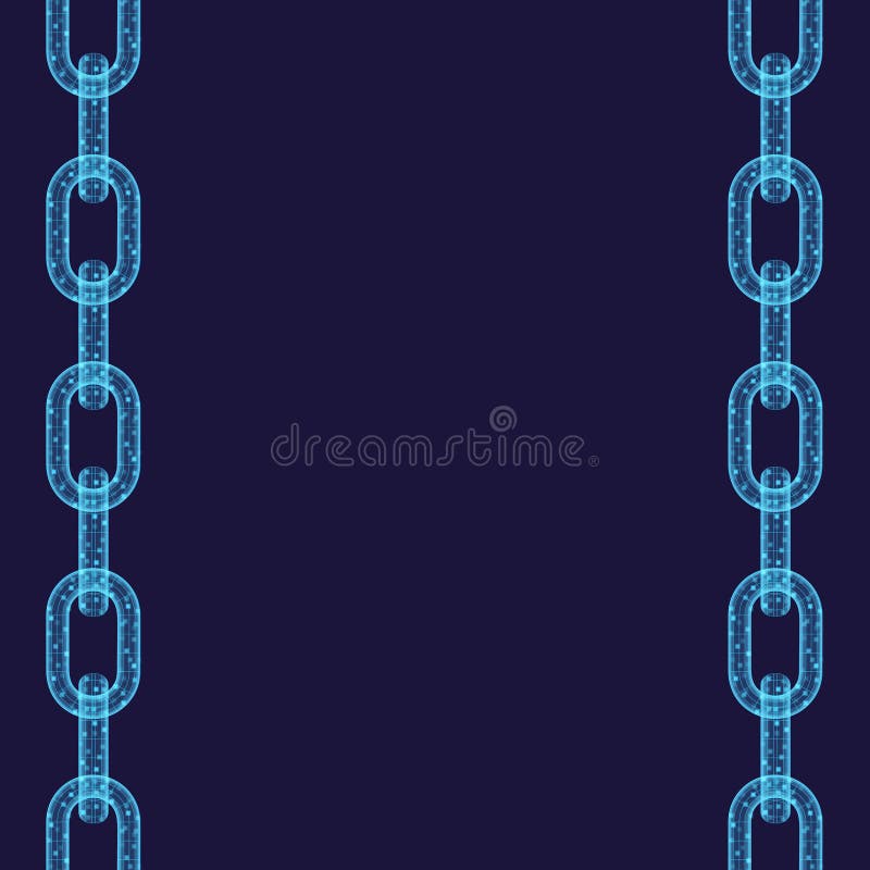 Abstract chain frame stock vector. Illustration of blockchain - 121315387
