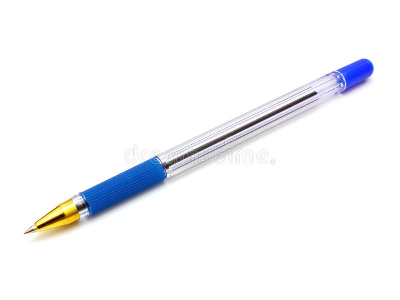 The dark blue ball pen stock photo. Image of work, sharp - 16662272