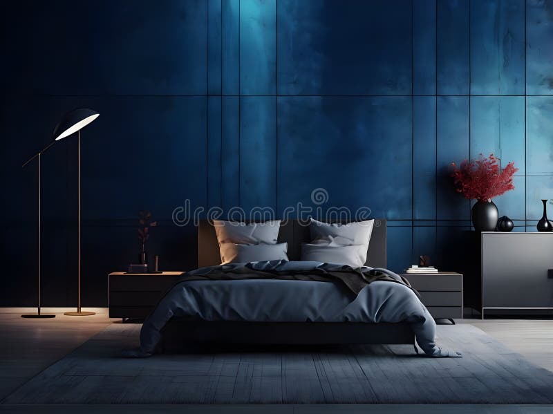 Dark Blue Beam Matte Gradient Background Ai Generative Stock ...