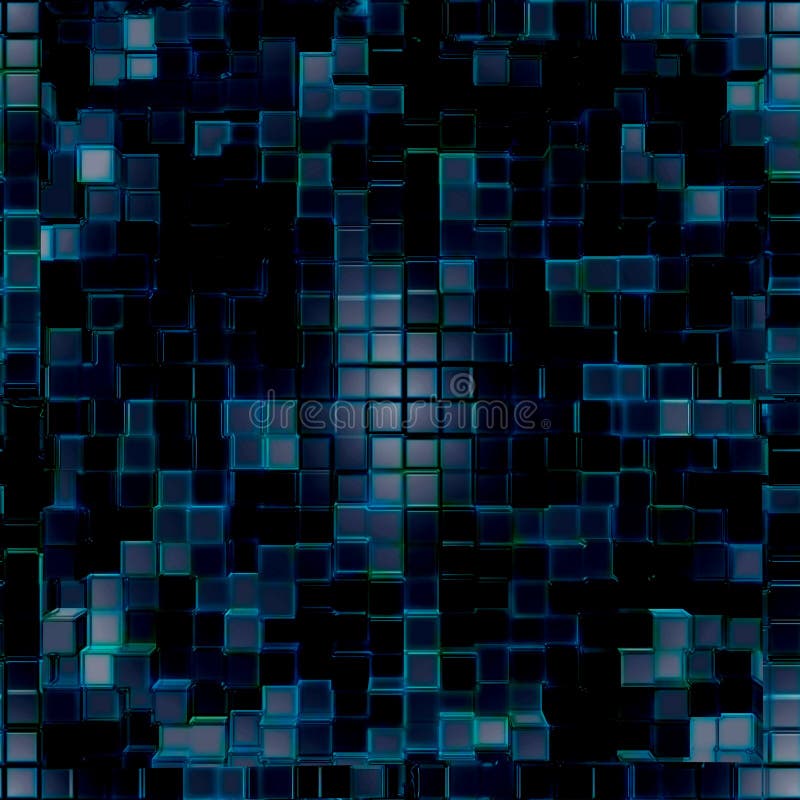 Dark Blue Blocks Pattern stock illustration. Illustration of handmade ...