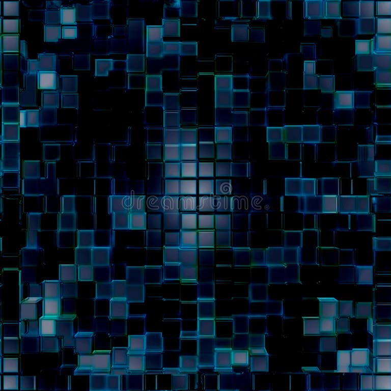 Dark Blue Blocks Pattern stock illustration. Illustration of handmade ...