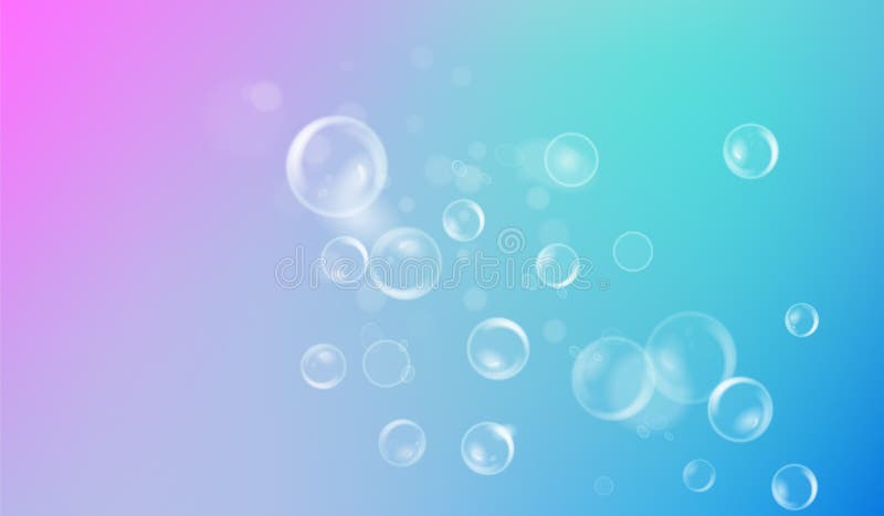 Pink And Blue Bubbles Background